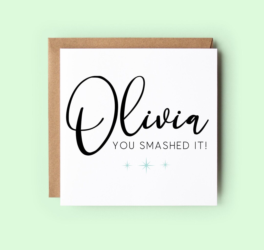 Personalised Congratulations Card You Smashed It Card - Etsy