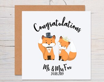Wedding Congratulations Card - Etsy