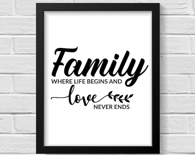 Family Quote Print, Family Quotes, Newborn Print, New Addition Gift ...