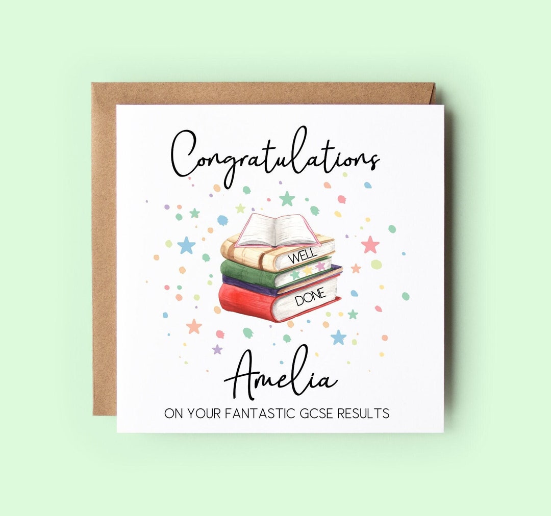 Personalised Congratulations Card, Congratulations Card, GCSE'S, GCSE ...