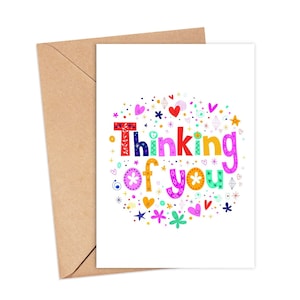 Thinking of You Card, Friendship Card, Sympathy Card, Condolence Card ...