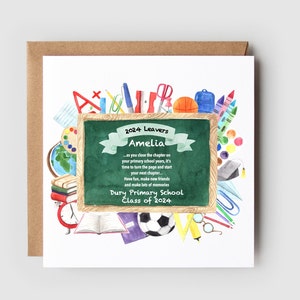 School Leavers Card, Personalised School Card, Class of 2024, Leavers ...