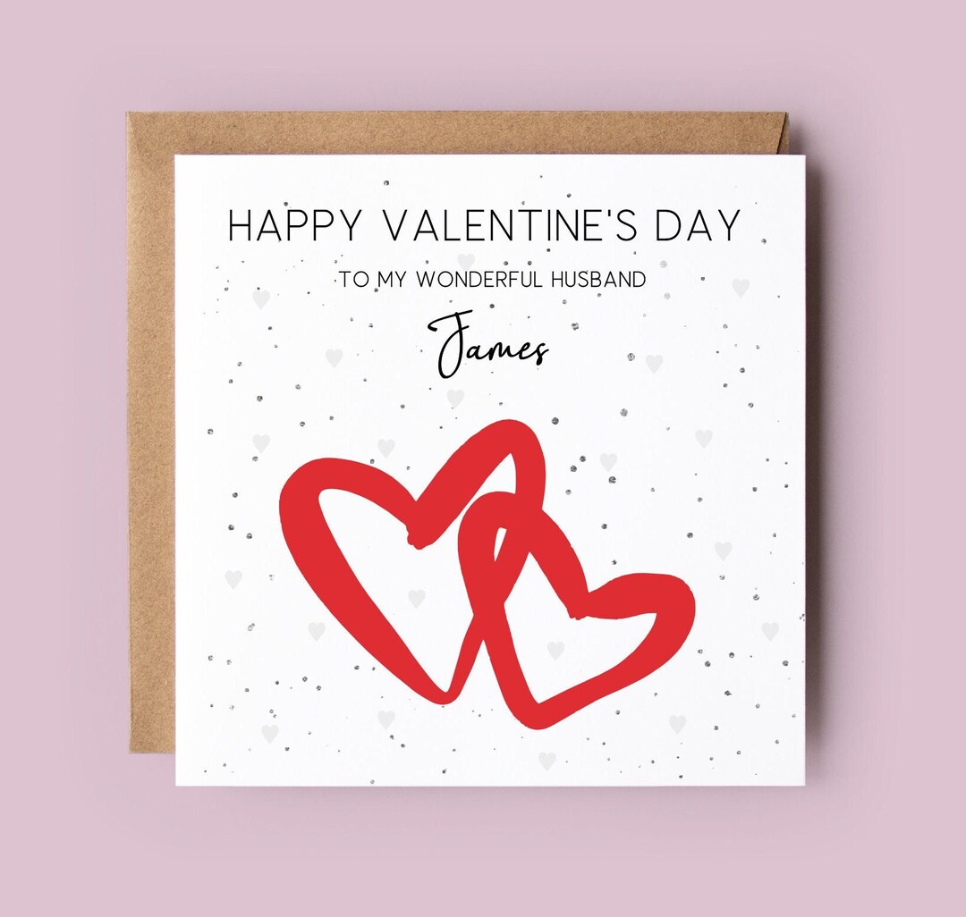 Valentine Card, Personalised Valentine Card for Husband, Fiancé ...
