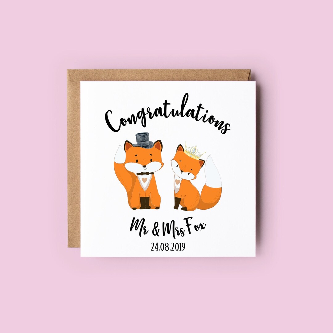 Wedding Card / Personalised Wedding Card / Just Married / - Etsy
