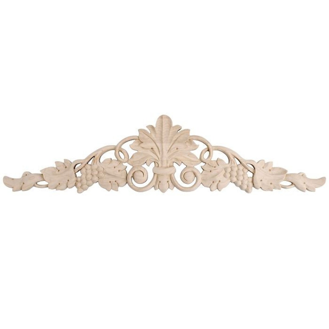 Unfinished Hand Carved Solid American Hard Maple Wood Onlay Grape Vine ...