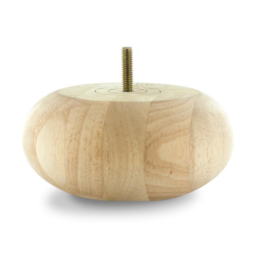 Unfinished Solid Hardwood Round Bun Feet/sofa Leg by American - Etsy