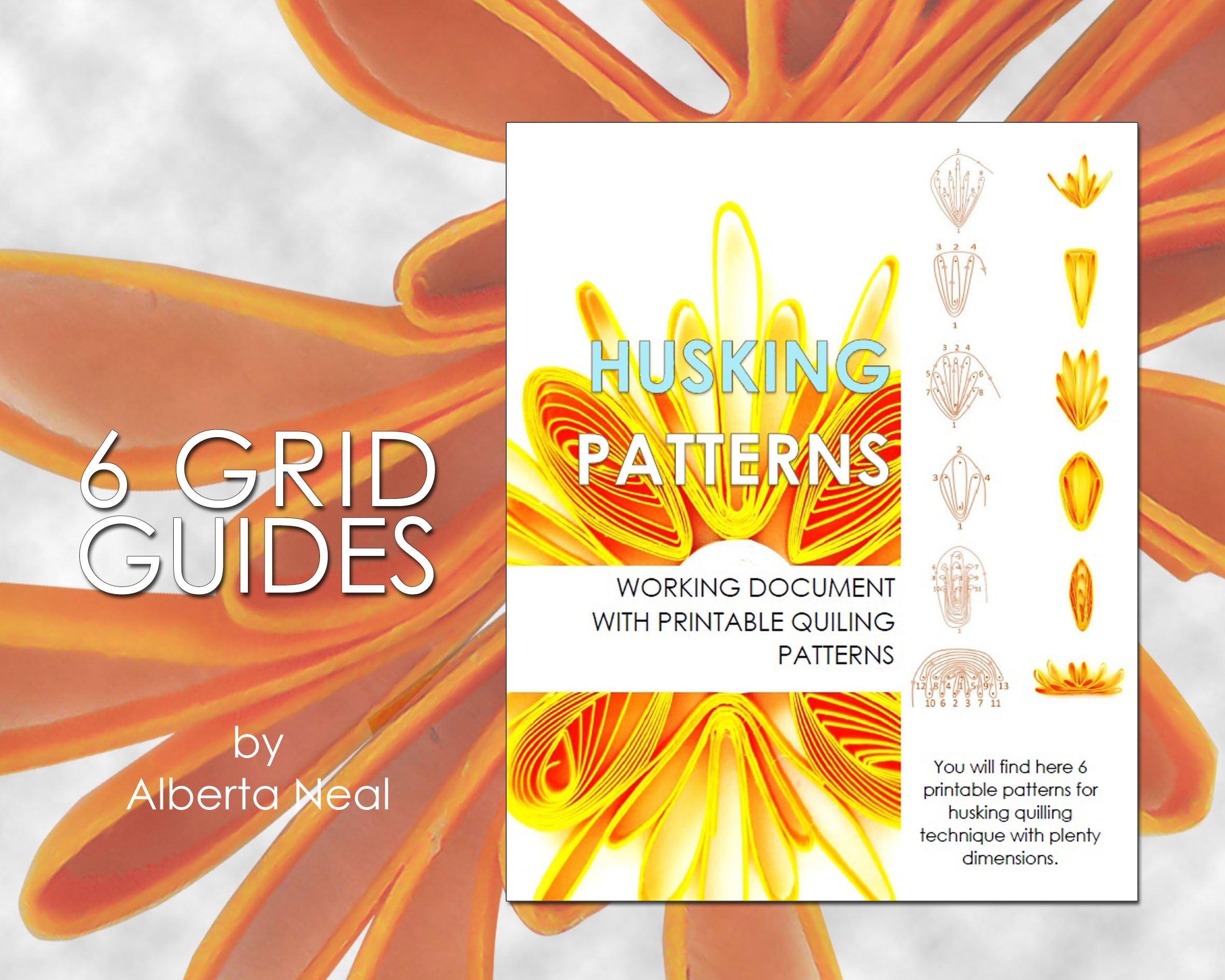 6 Grid Guides for Quilling Husking Technique, Working PDF With ...