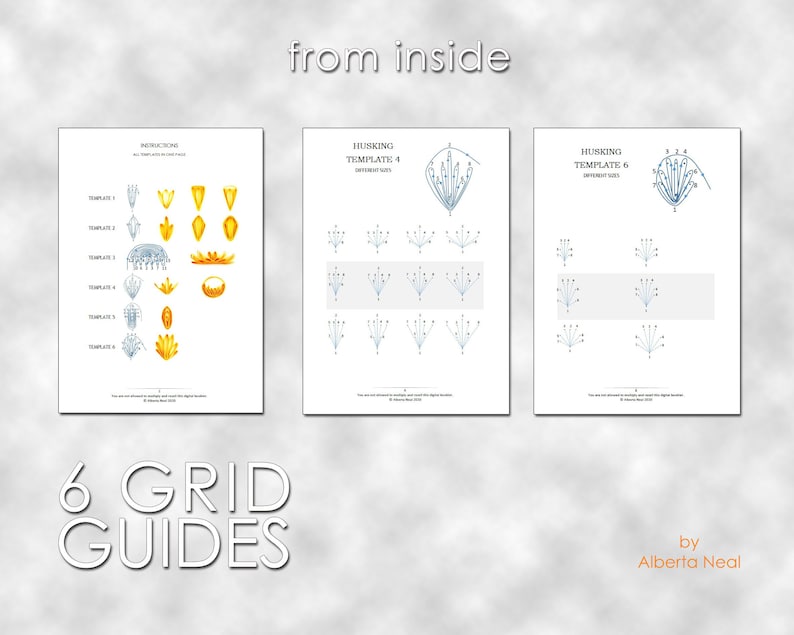 6 Grid Guides for Quilling Husking Technique, Working PDF With ...