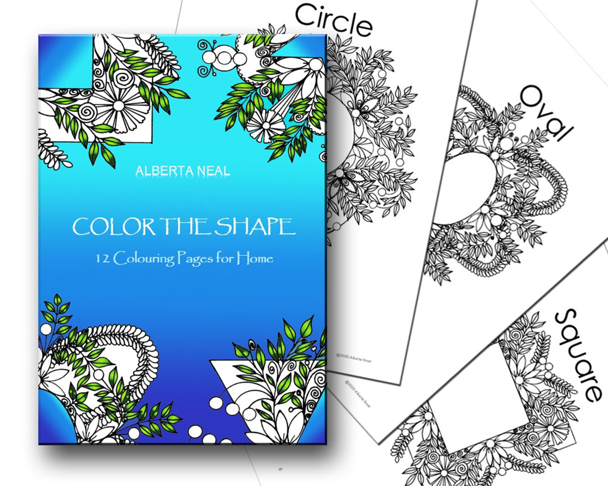 PDF Coloring Pages 12 Shapes Instant Download Printable Educational ...