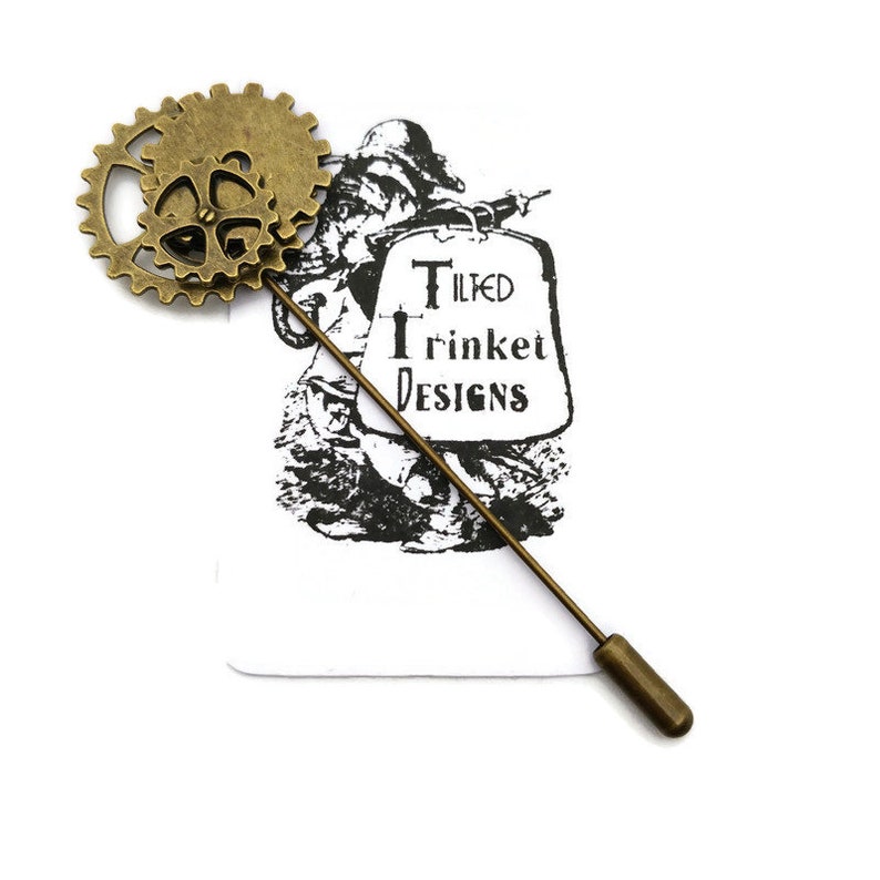 Bronze Steampunk Lapel Pin Clockwork Brooch Cog & Gears Tie - Etsy