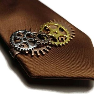 Steampunk Tie Clip - Clockwork Suit Pin Accessory Made With Watch Parts ...