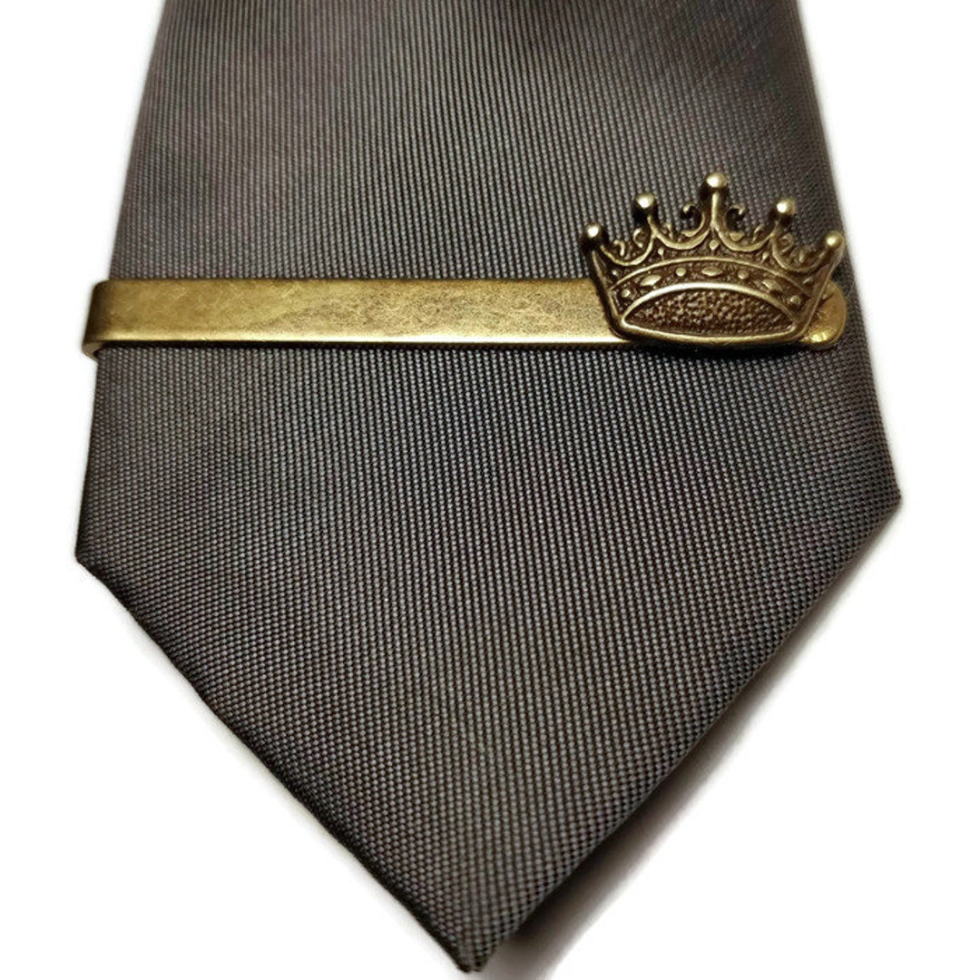 Vintage Crown Tie Clip Bar, Kings and Queen Metallic Royal Theme Suit ...