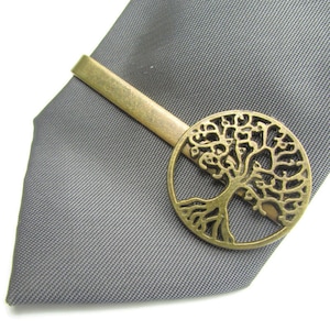 Tree of Life Tie Clip, Bronze Tie Bar, Forest Tie Accessory, Nature Tie ...