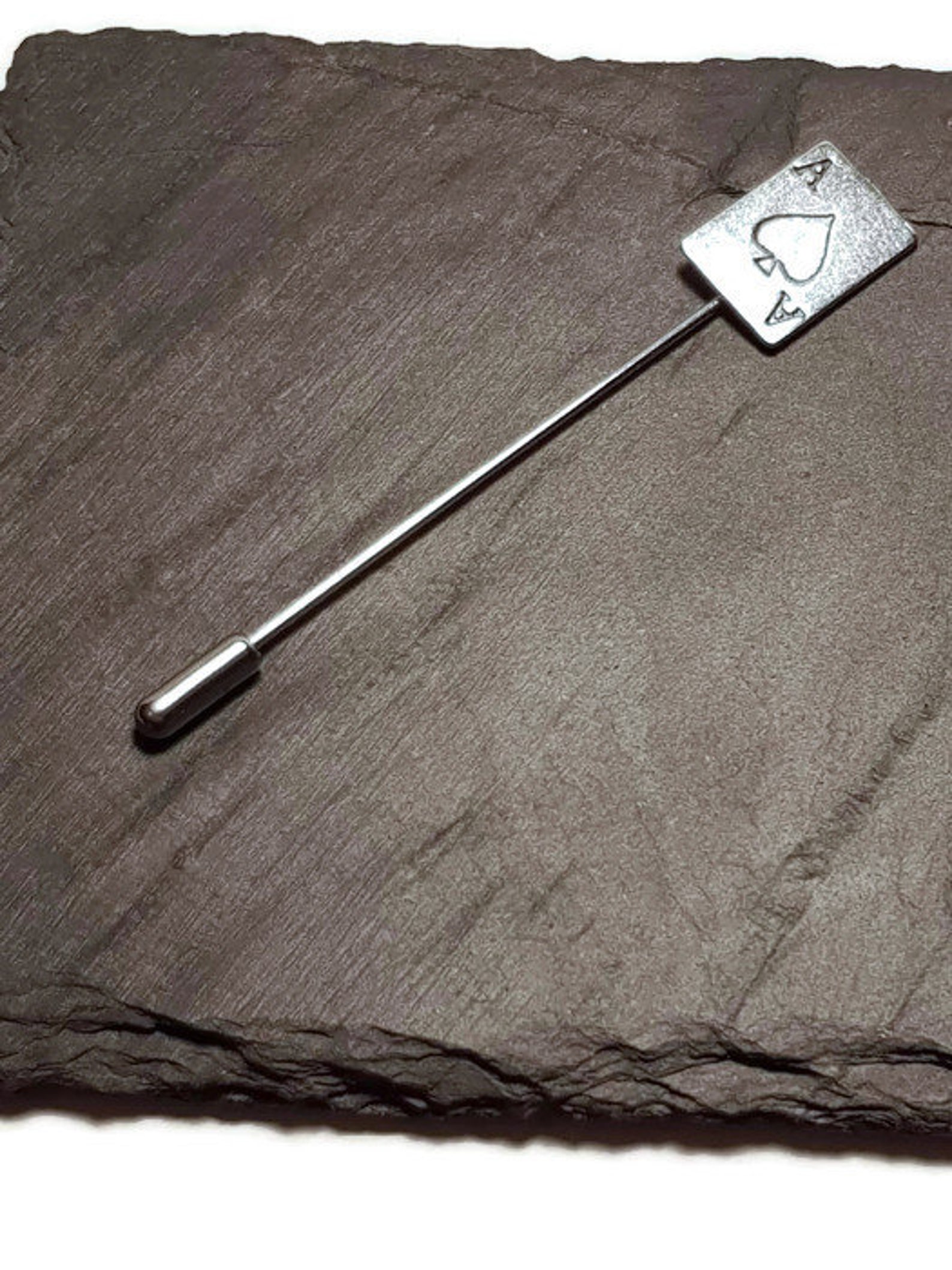 Playing Card Lapel Stick Pin Ace Spades Suit Accessory - Etsy UK