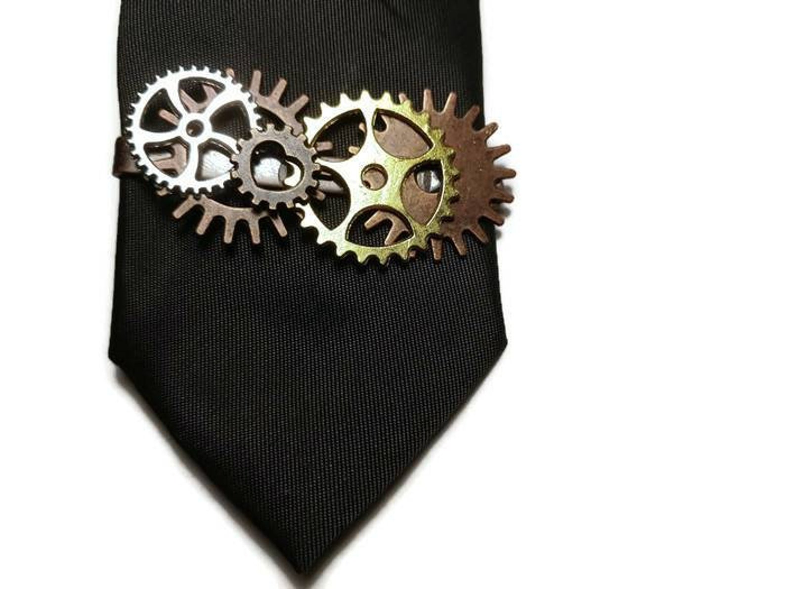 Steampunk Tie Clip Clockwork Suit Pin Accessory Made With - Etsy