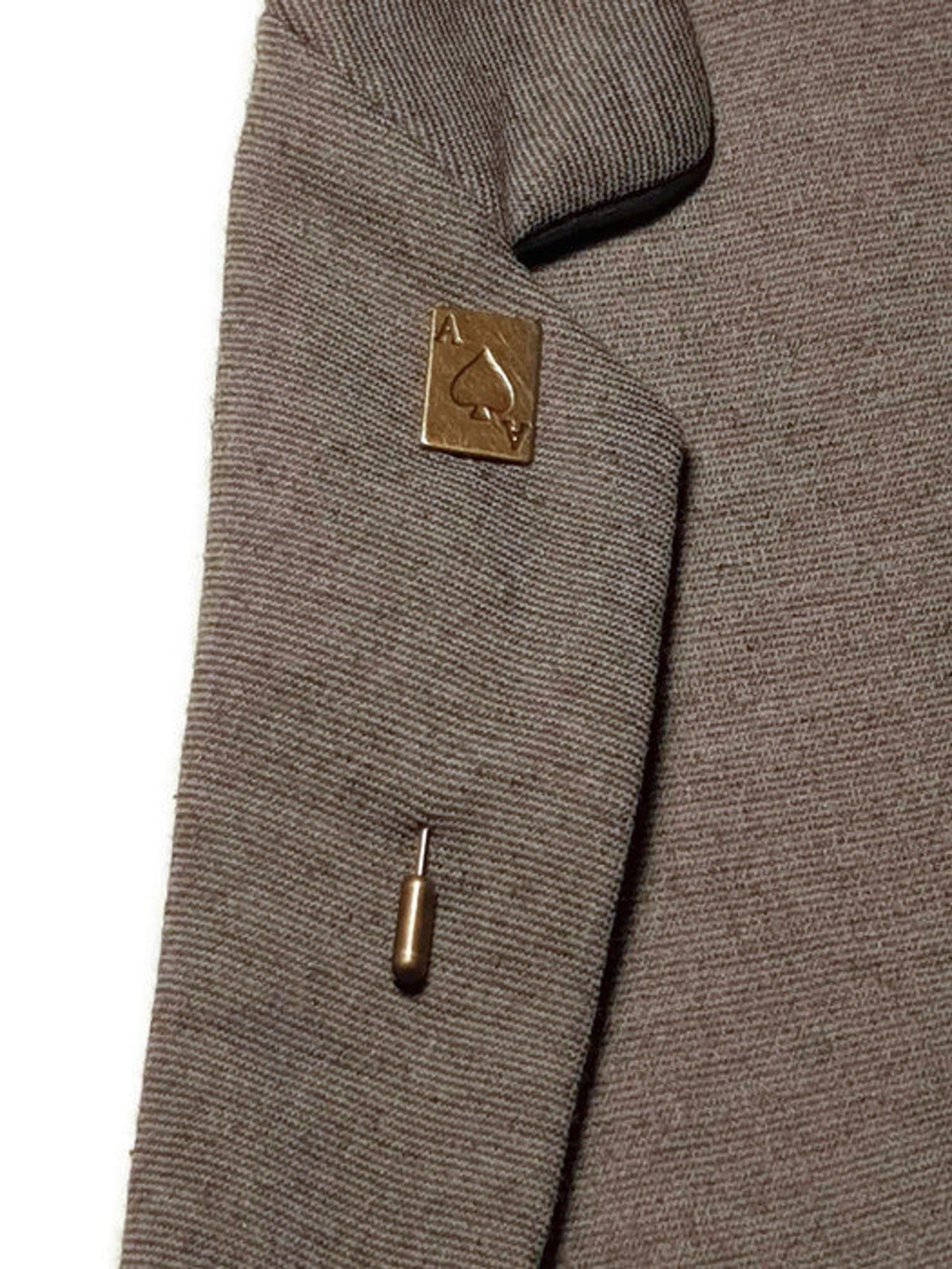 Bronze Playing Card Lapel Stick Pin Ace Spades Suit | Etsy