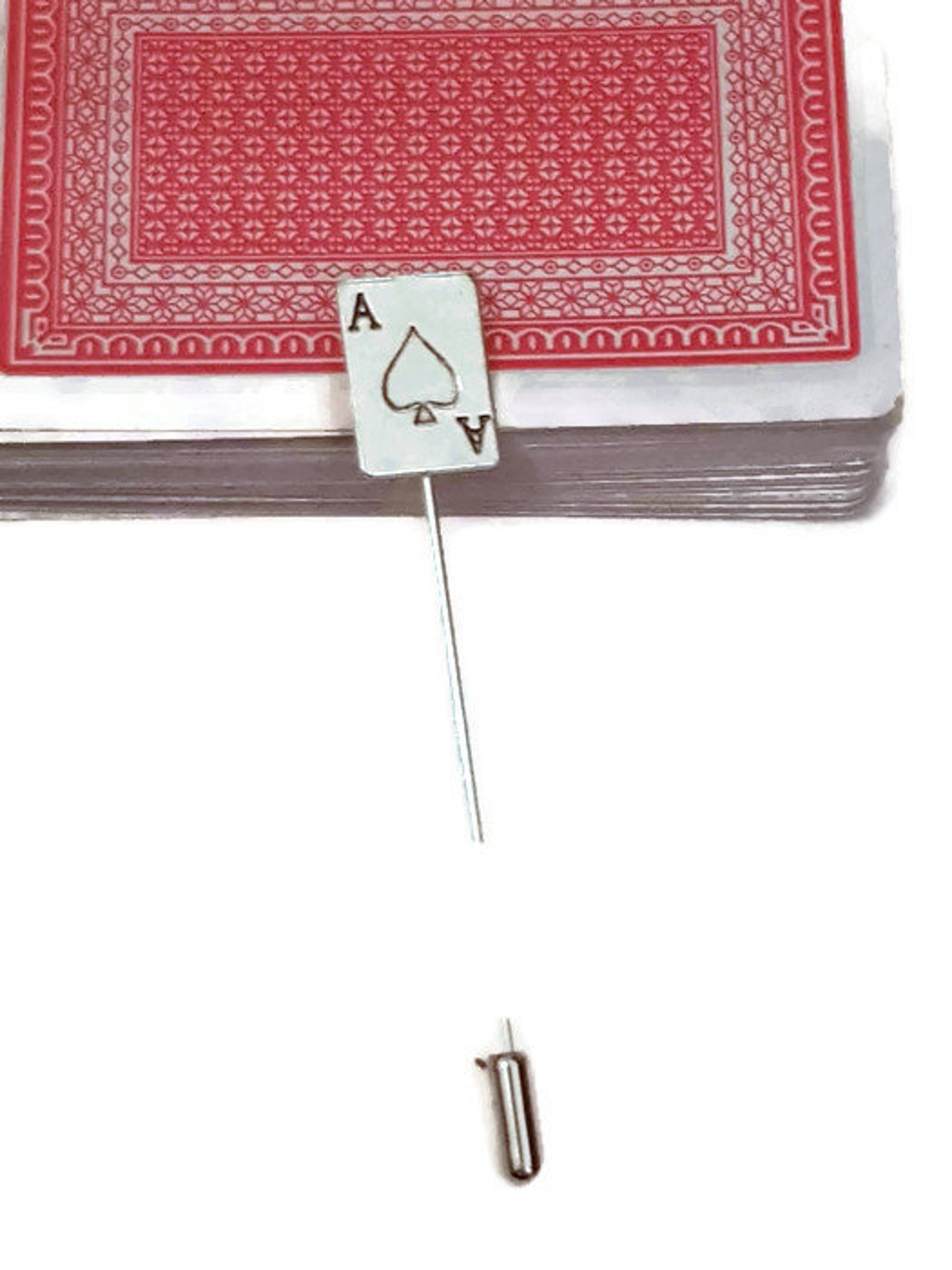Playing Card Lapel Stick Pin Ace Spades Suit Accessory - Etsy UK