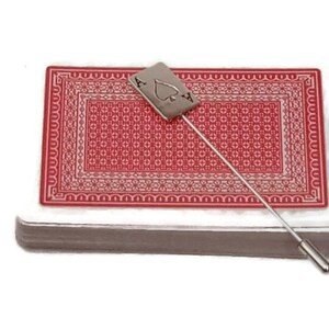 Playing Card Lapel Stick Pin - Ace Spades Suit Accessory - Cards Hat ...