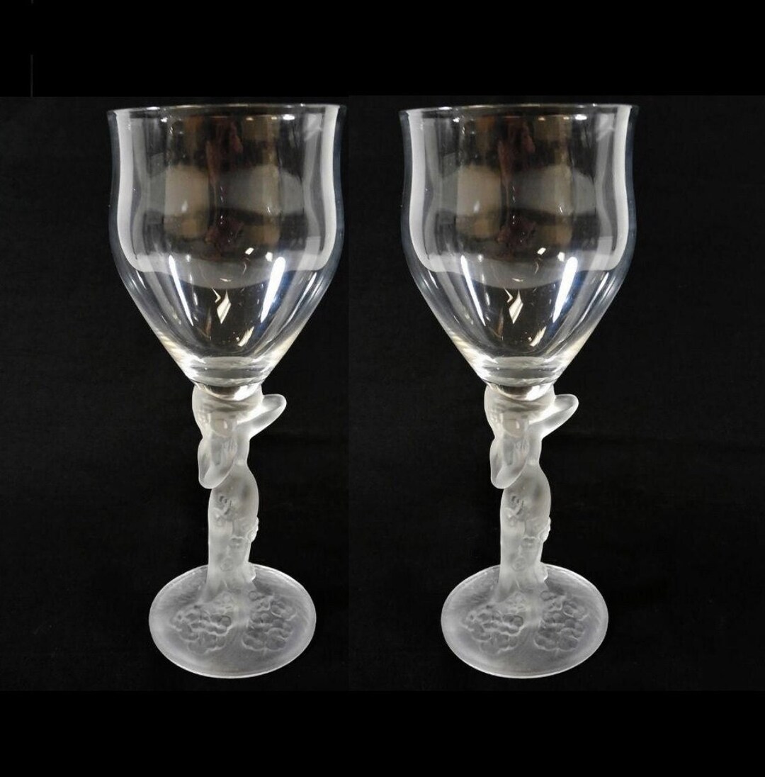Nude Stemmed Wine Glasses From Aderia by Ishizuka 2 Cocktail - Etsy