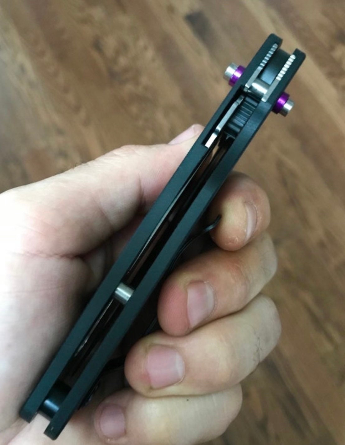 Spyderco Yojimbo 2 Titanium Military Ribs 2x Scale Insert Screws Purple ...