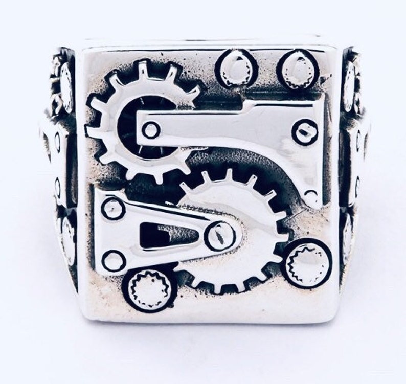 Custom Sterling Silver Mechanical Ring | Etsy