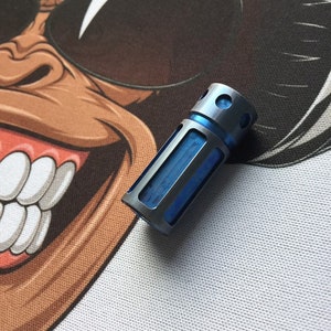 V-TRON Titanium Lanyard Bead Blue EDC Custom - Etsy