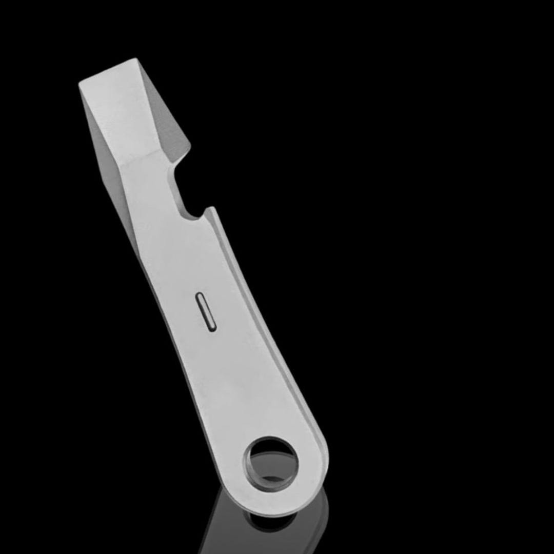 Pry Bar Tool / Solid Titanium / Heavy Duty Construction / Lanyard Hole ...