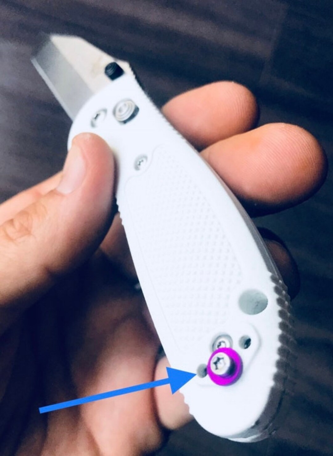 Fits Benchmade Large Griptilian • Scale Insert Stud • 1x Ring + Screw ...