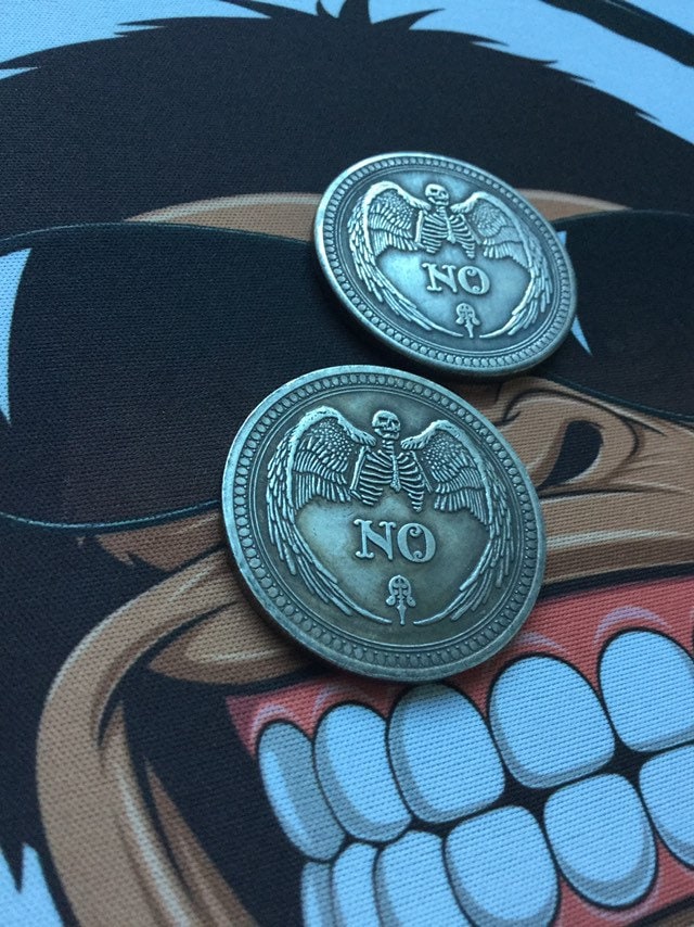 Yes No Gothic Coin | Etsy