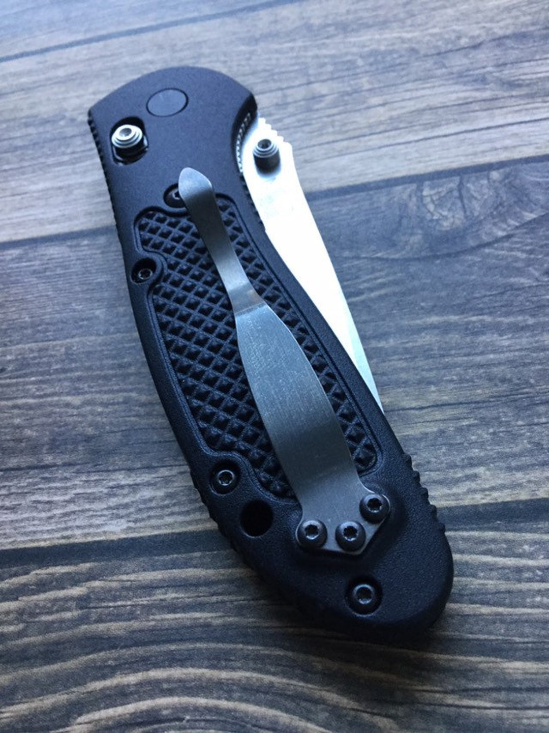 Fits Benchmade Knife Models • RAW Titanium Pocket Clip • Custom Made ...
