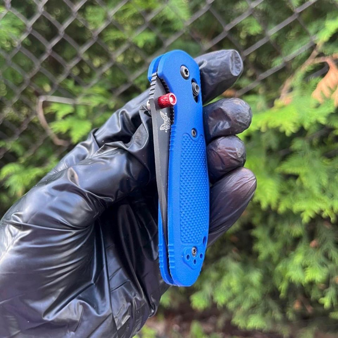 Benchmade Bugout + Mini Bugout SUPER-GRIP Thumb Stud + NASA Back Screw ...