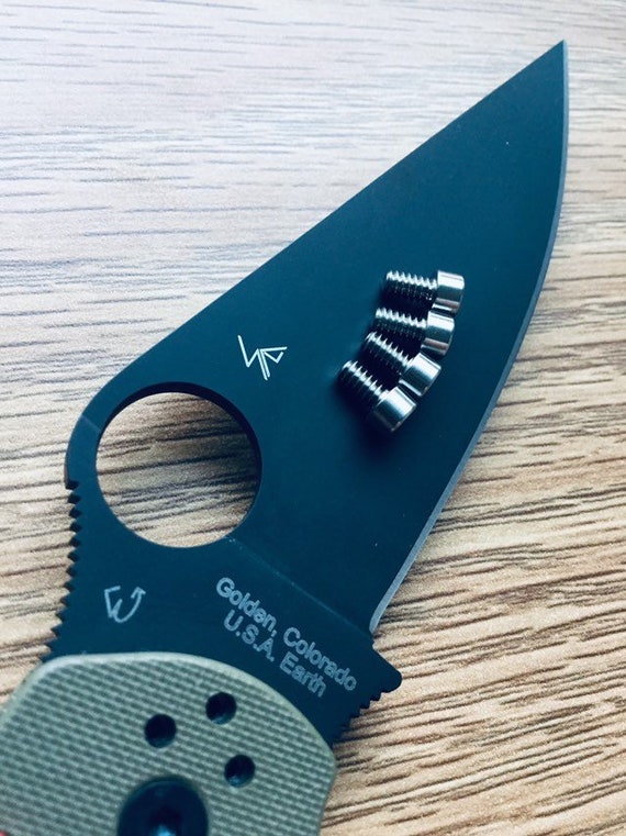 Custom Spyderco Paramilitary 2 Titanium Military Scale | Etsy
