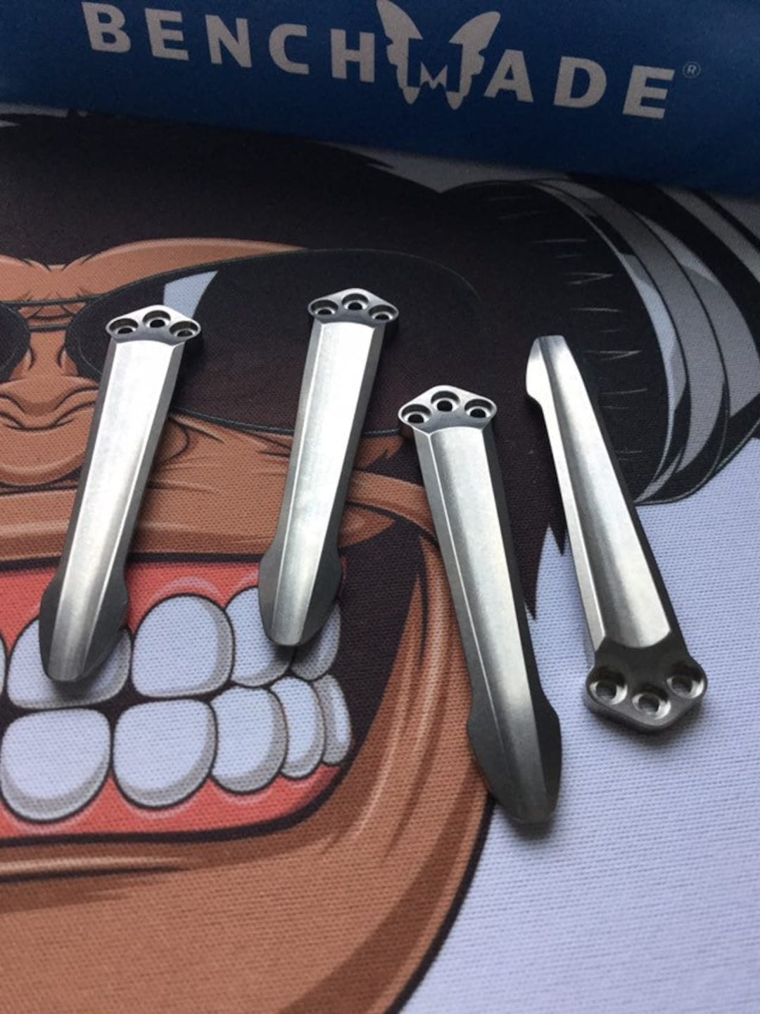 Fits Benchmade Bugout Models • Titanium T1 3D Pocket Clip • Custom Made ...