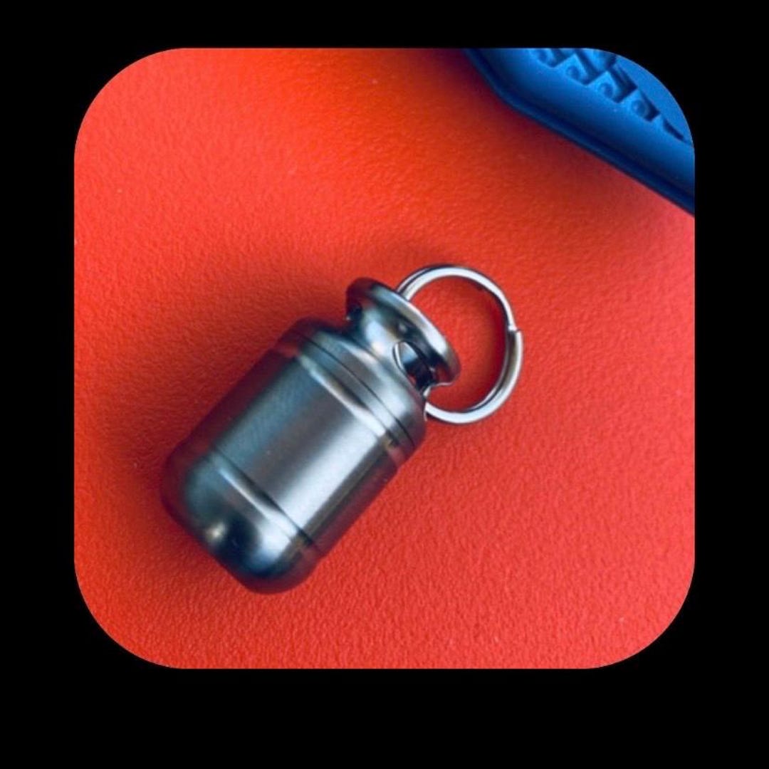 Titanium Capsule FAT BARREL High Polished Finish Waterproof Stash Pill ...