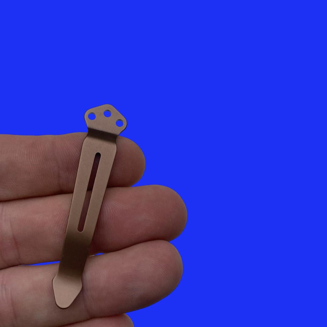 Fits Benchmade Bugout Models • Anodized BRONZE Titanium Pocket Clip ...