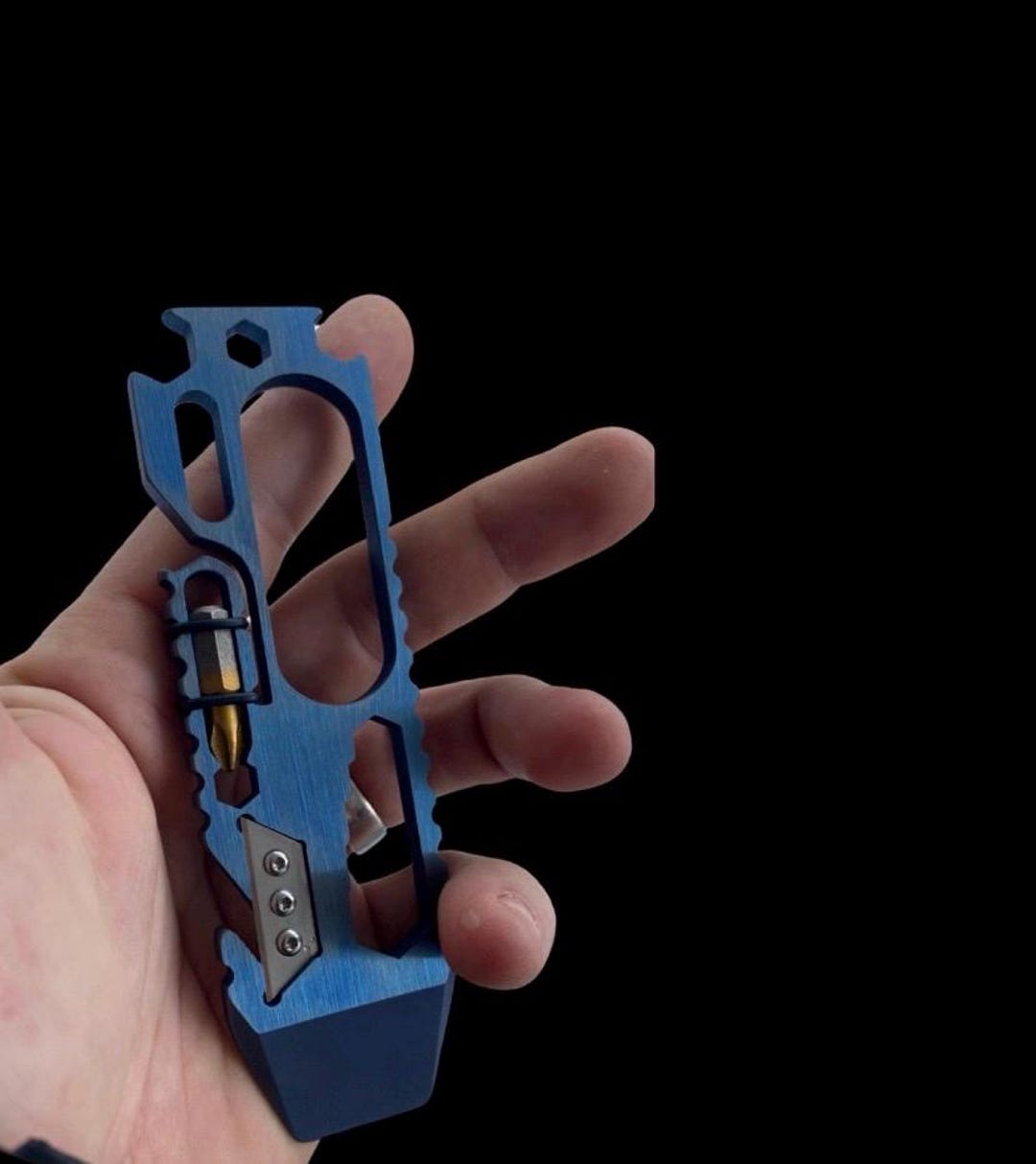 XLT Multi Tool Pry Bar Anodized BLUE Titanium Hex Screwdriver Opener ...