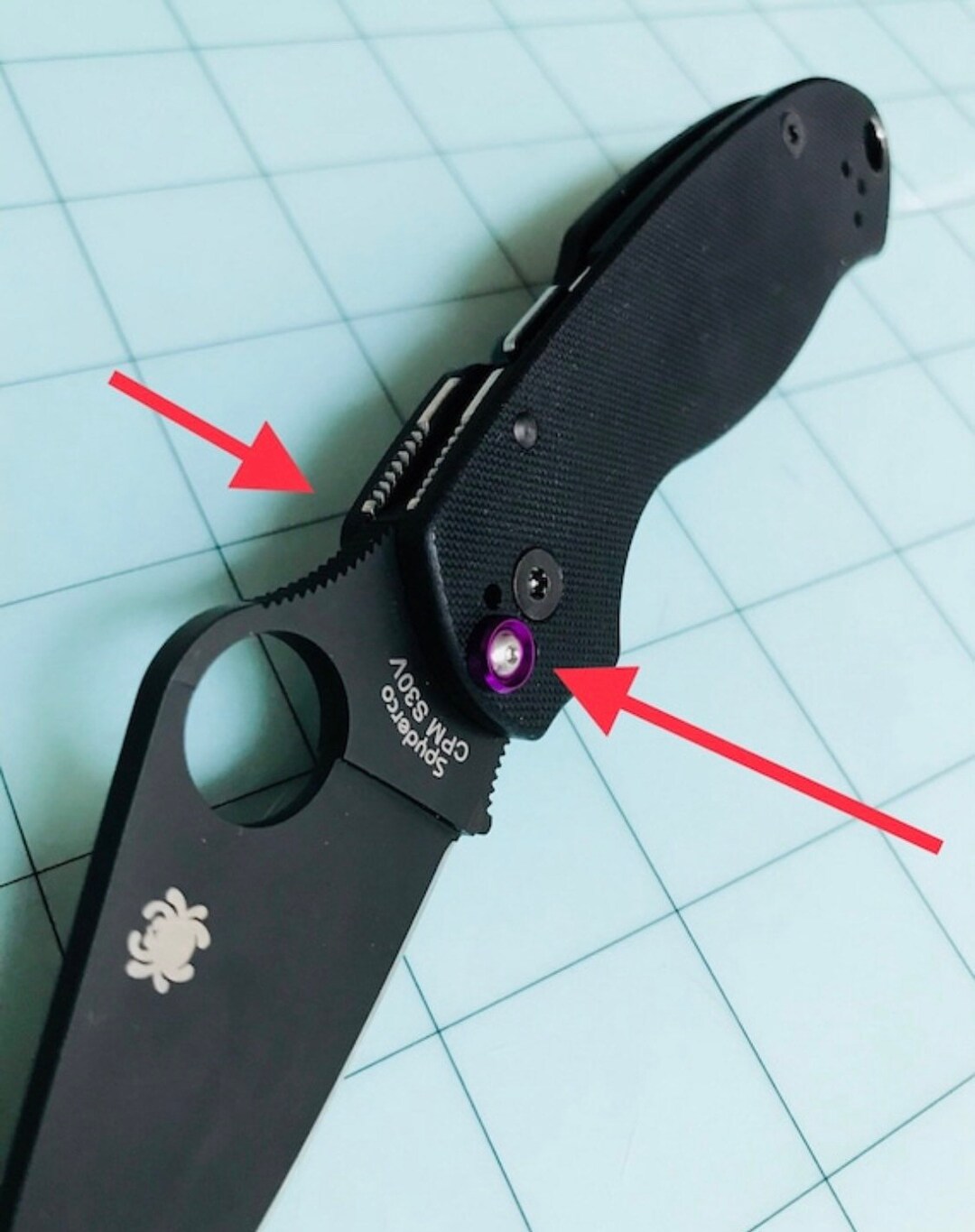 Spyderco Military Model Stud Eye Insert Screws and Rings Aesthetics ...