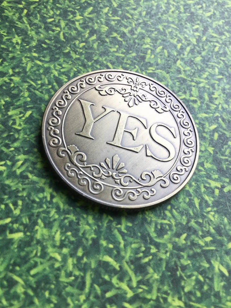 YES / No Coin • Solid Iron - Etsy