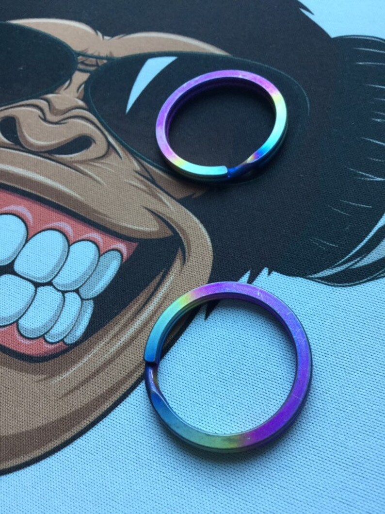 Titanium Split Ring EDC Anodized Rainbow 1.25 - Etsy