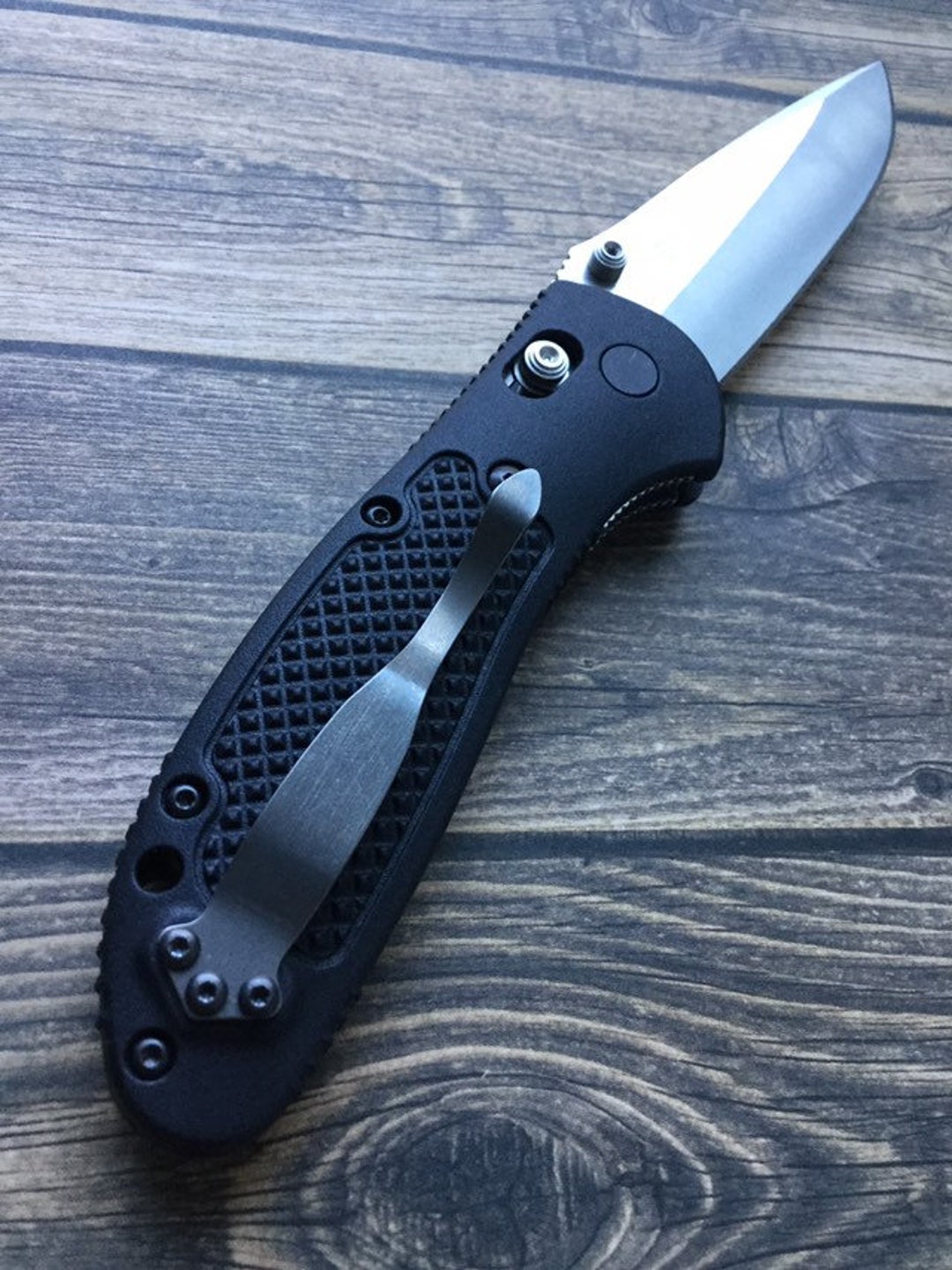 Benchmade Griptilian + Mini Griptilian RAW Titanium Pocket Clip ...