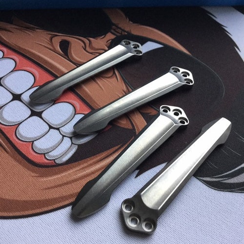 Blue Titanium Deep Carry Pocket Clip Made for Benchmade Bugout | Etsy