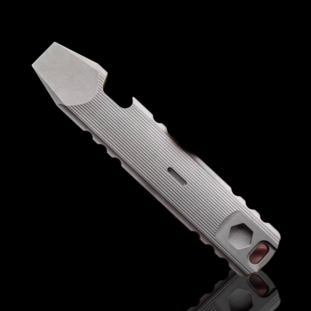Pry Bar Tool / Solid Titanium / Heavy Duty Construction / Lanyard Hole ...