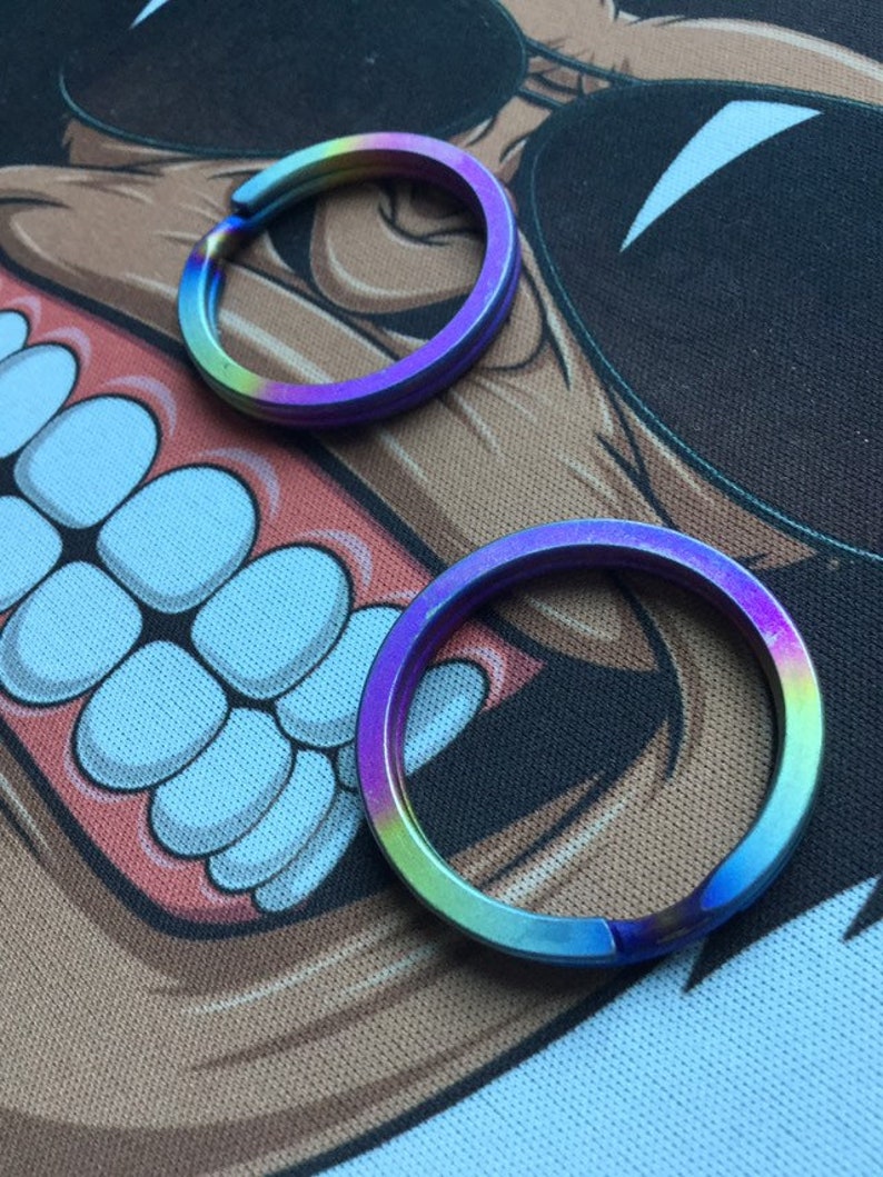 Titanium Split Ring EDC Anodized Rainbow 1.25 - Etsy