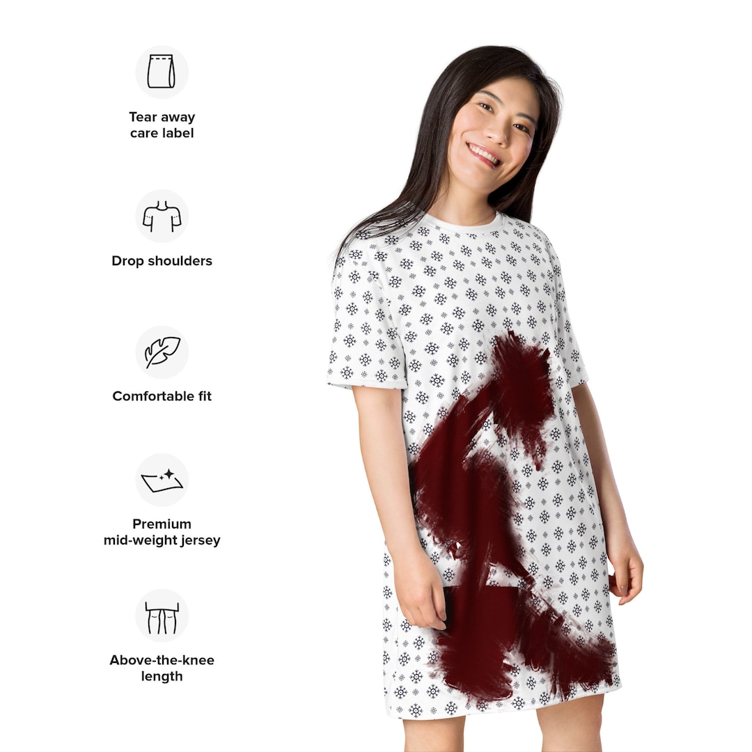 Eleven Stranger Things Costume Women's T-shirt Dress Hospital Gown Mad ...