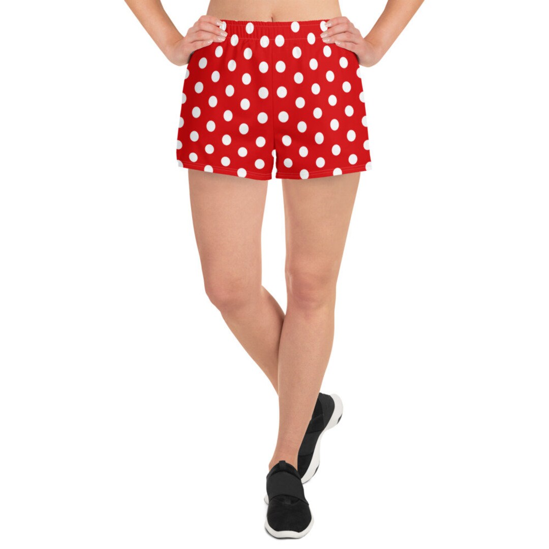 Minnie Mouse Red Dot Women's Athletic Short Shorts Disney World - Etsy