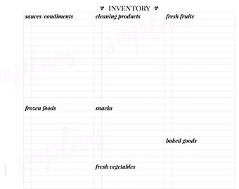 Food inventory | Etsy