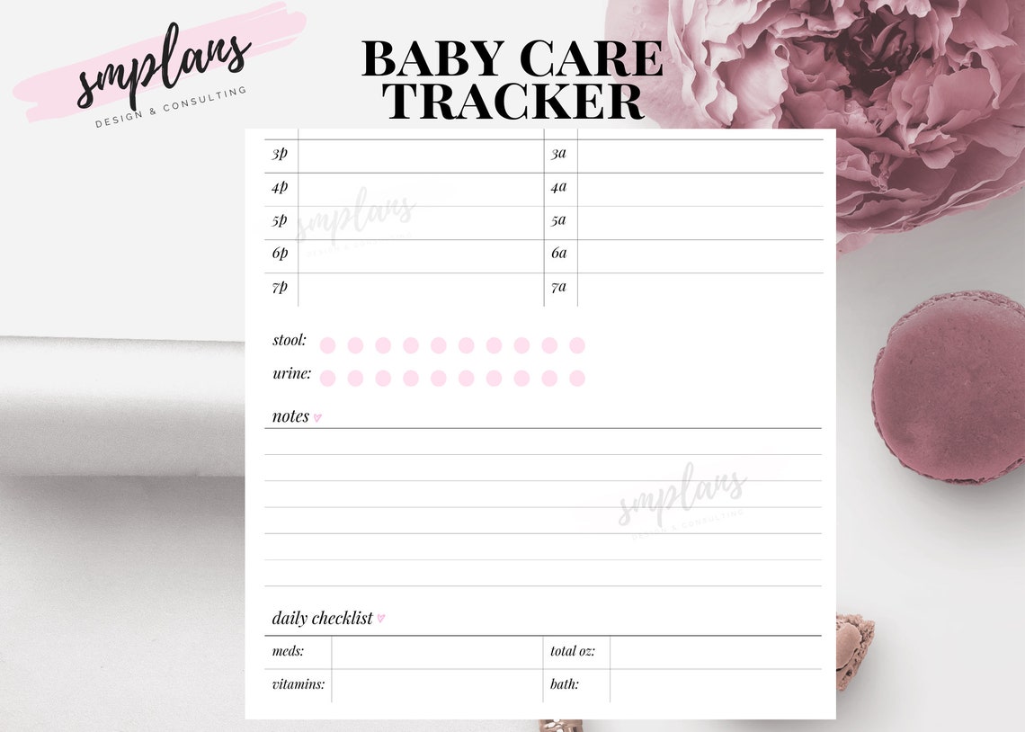 Baby Care Tracker Personal Wide Rings - Etsy