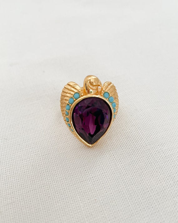Elizabeth Taylor for Avon Falcon Egyptian Revival Ring Free | Etsy