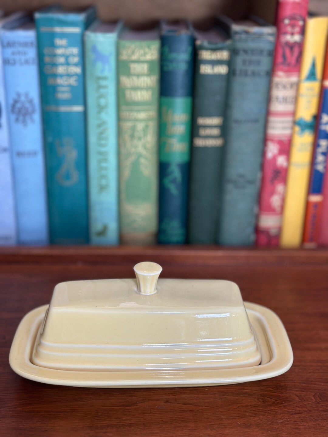 Vintage Yellow Fiestaware Butterdish - Etsy