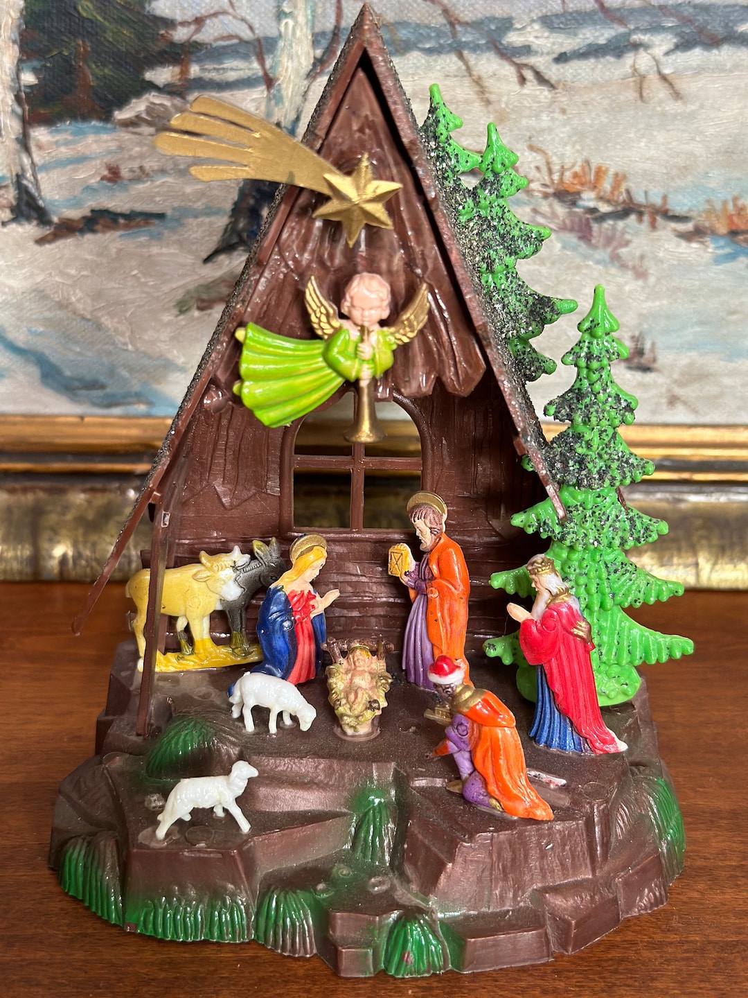 1960s Vintage Plastic Nativity Scene Vintage Christmas - Etsy